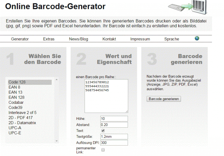 Barcode Generator | Barcodes erstellen | ean-hilfe.org